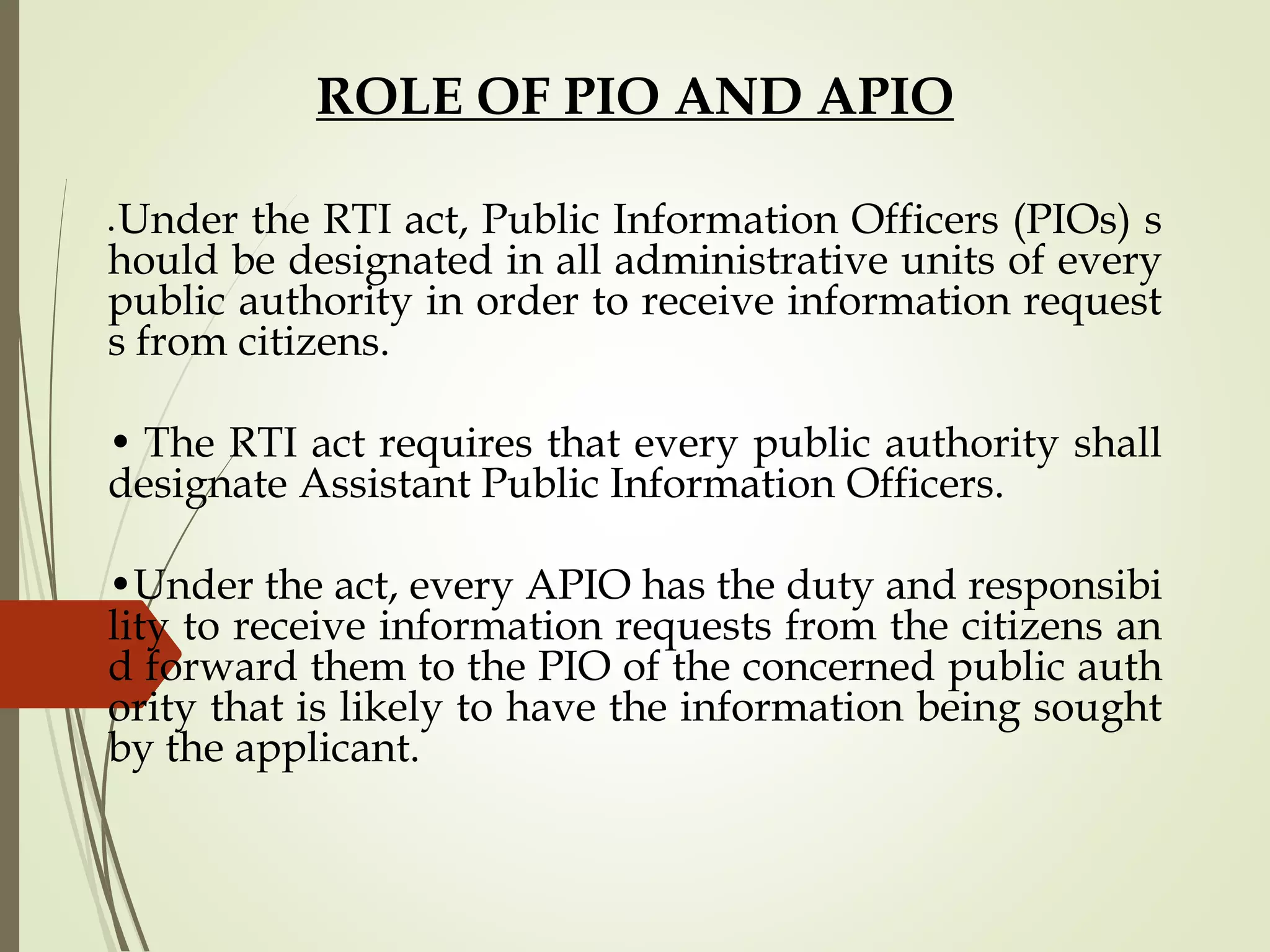 Right to Information Act | PPT