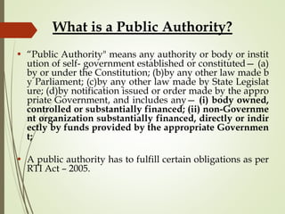 Right to Information Act | PPT