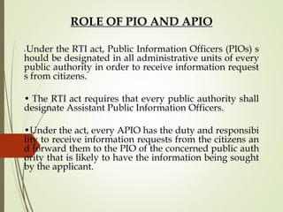 Right to Information Act | PPT