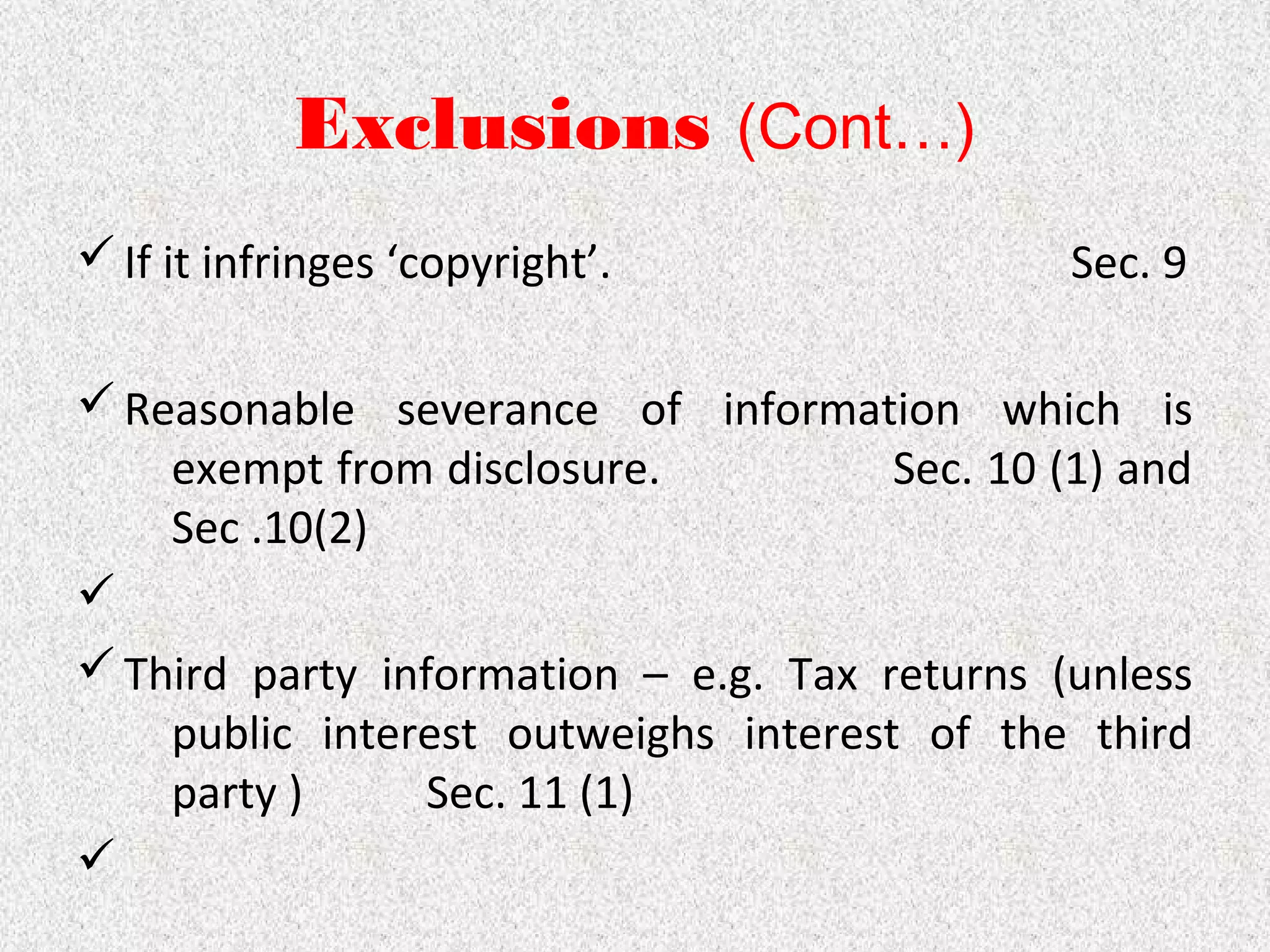 Right to information act | ODP