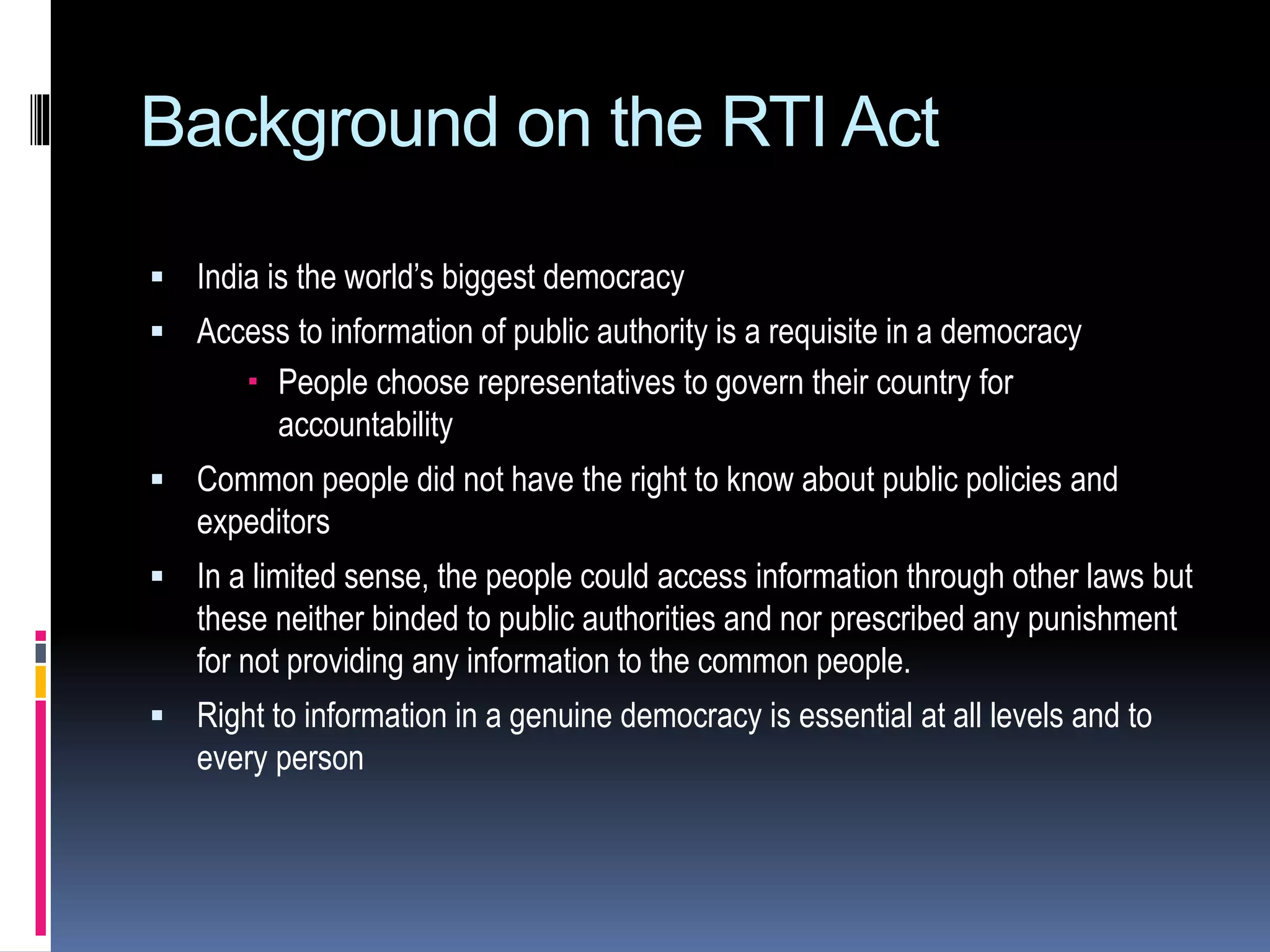 Right to Information Act | PPTX