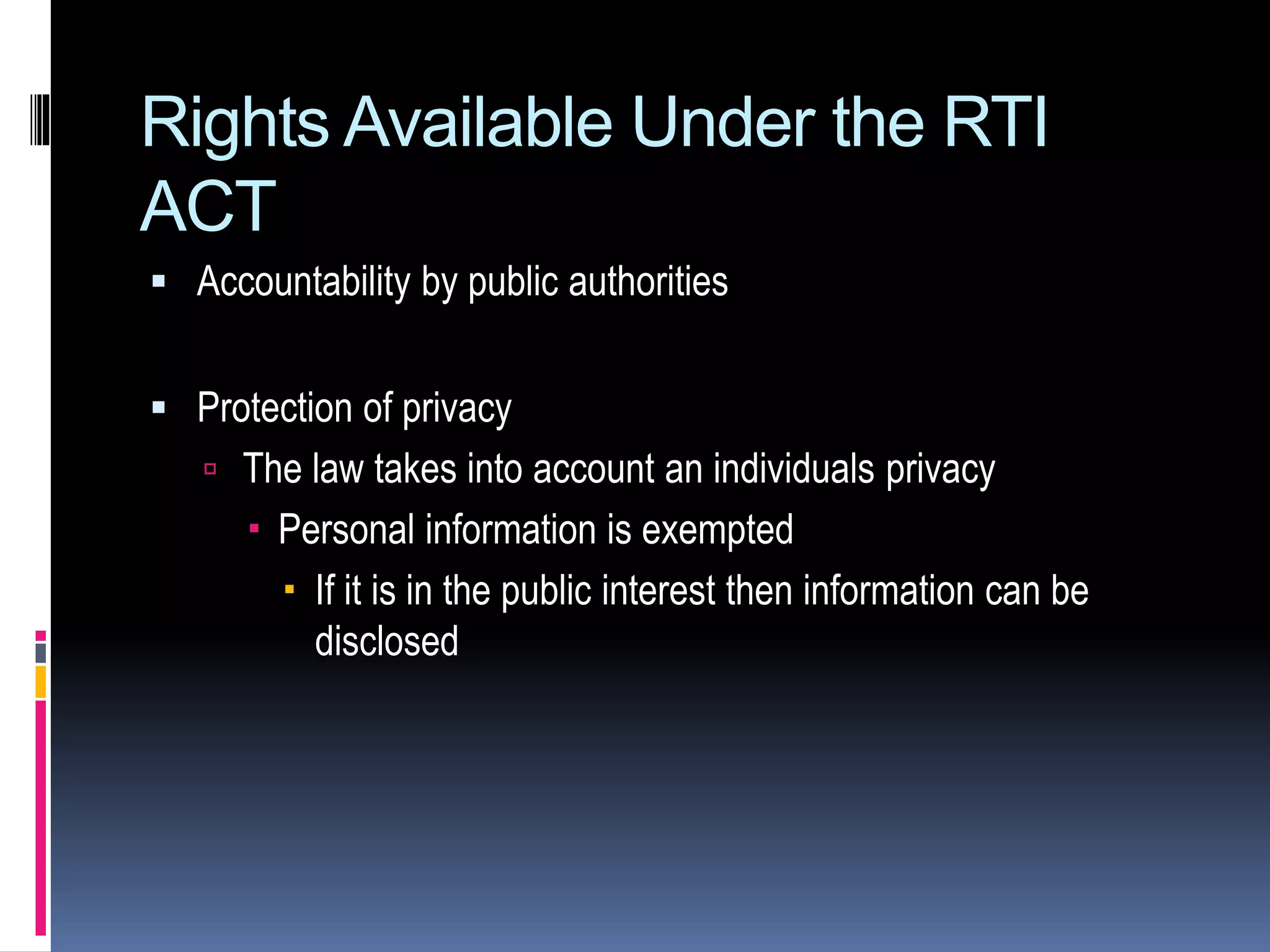 Right to Information Act | PPTX