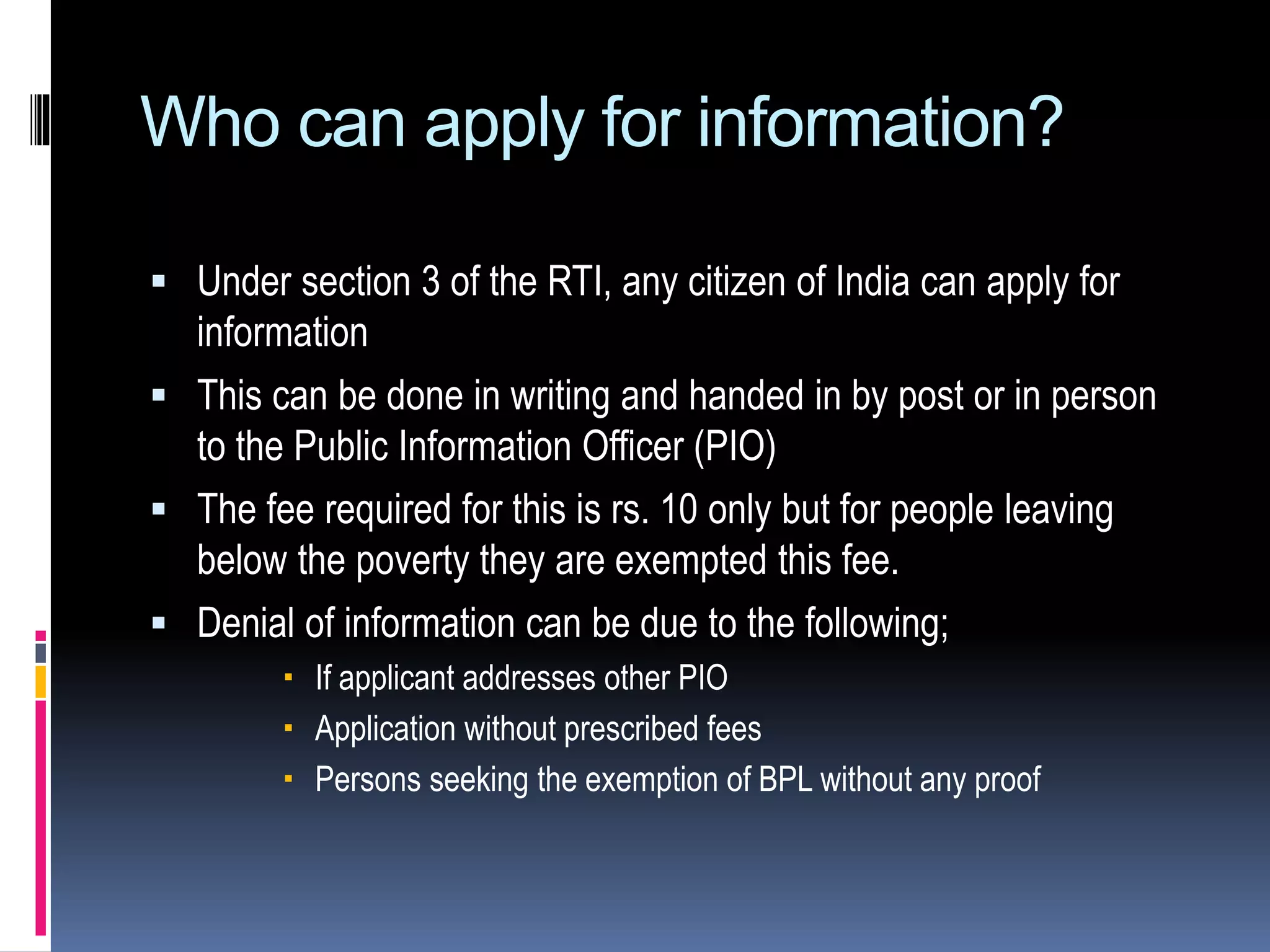 Right to Information Act | PPTX