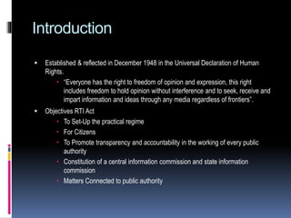 Right to Information Act | PPTX