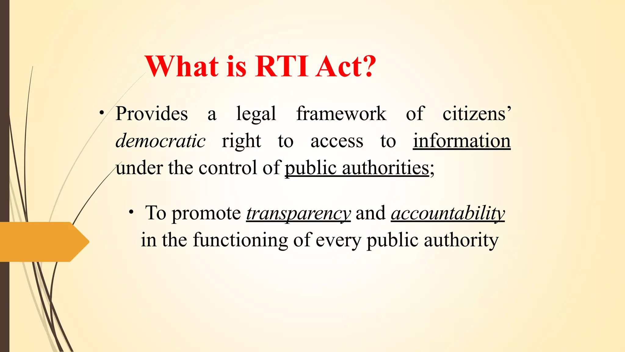 Right to information act | PPTX