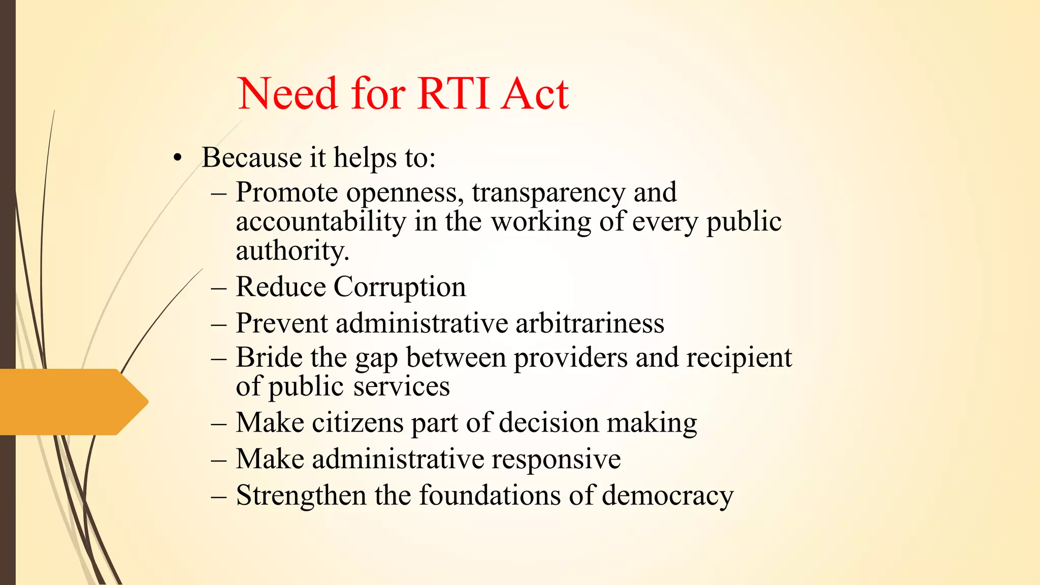 Right to information act | PPTX