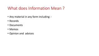RIGHT TO INFORMATION ACT 2005 right to information | PPT
