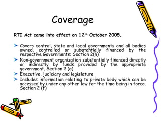 Right to information act, PEOPLE KNOWLEDGE.ppt