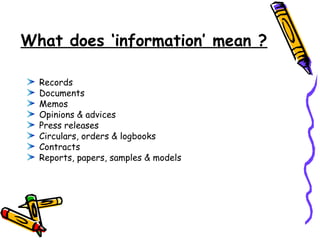 Right to information act, PEOPLE KNOWLEDGE.ppt