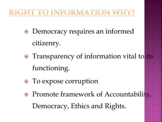 Right to information act 2005 | PPTX