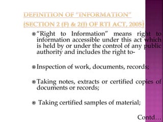 Right to information act 2005 | PPTX