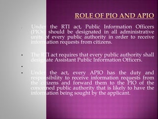 Right to information act 2005 | PPTX