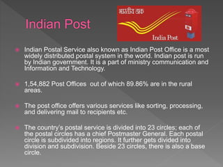 Indian post - Right to information act 2005 | PPT