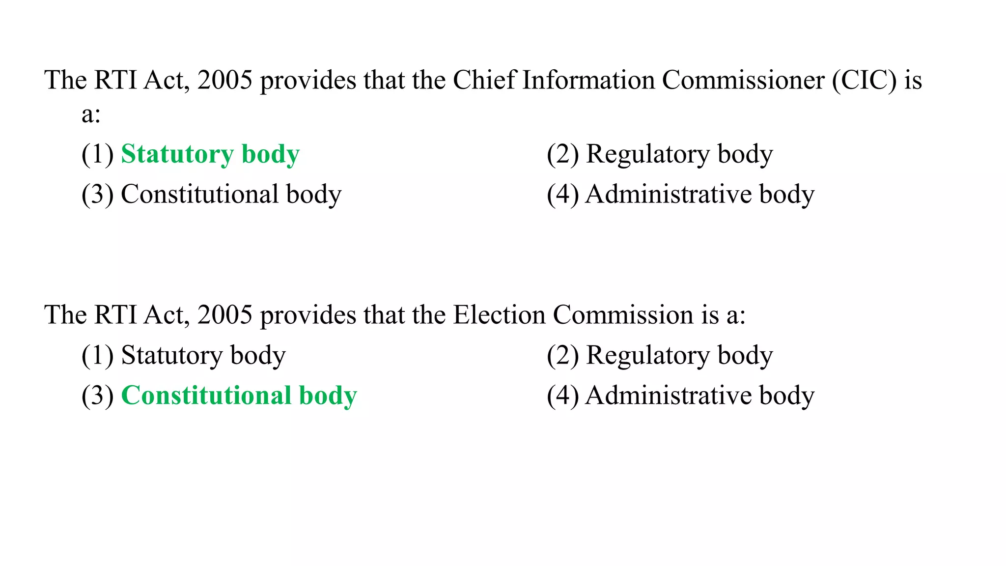 Right to information act, 2005 | PPTX