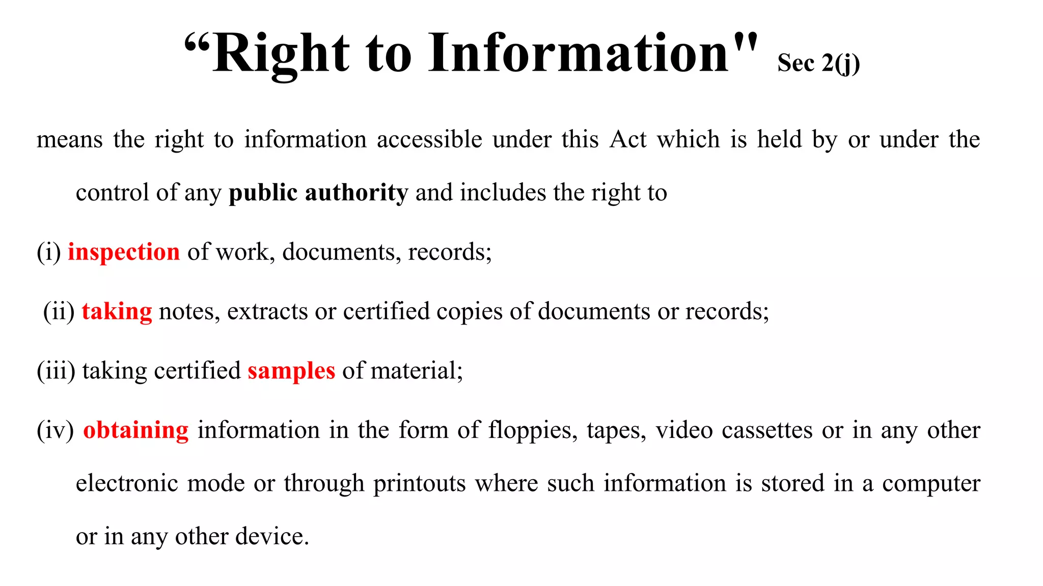 Right to information act, 2005 | PPTX