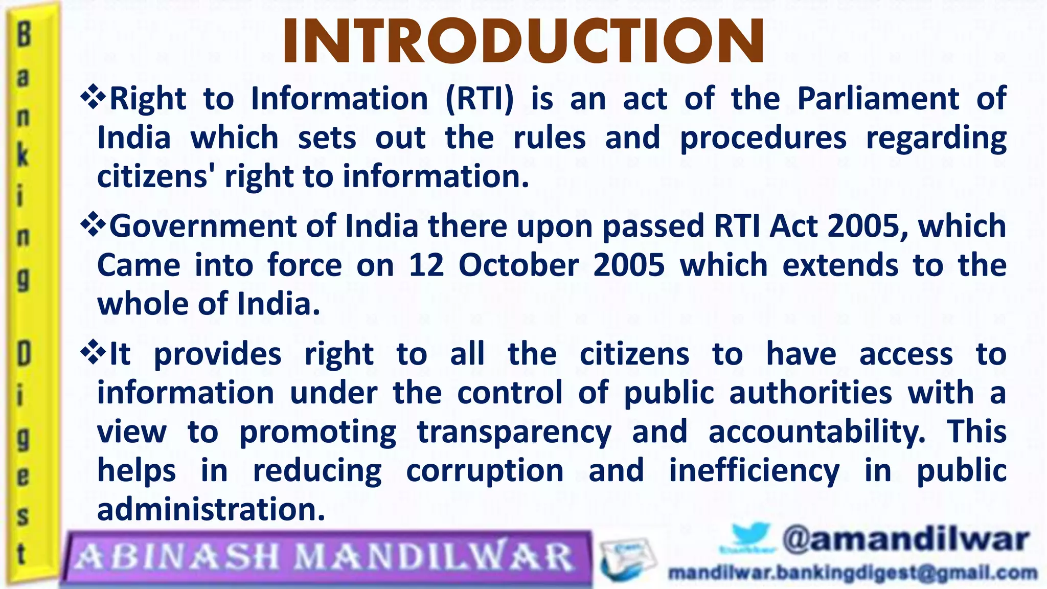 Right to information act 2005 | PDF