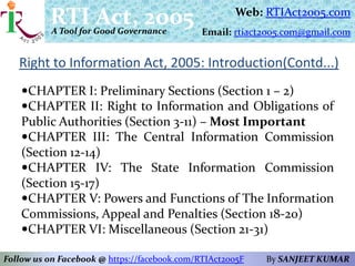 Right to Information Act, 2005: Overview | PPTX