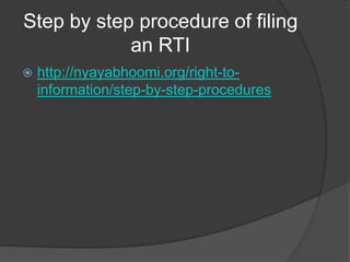 Right to information and consumer protection act | PPTX