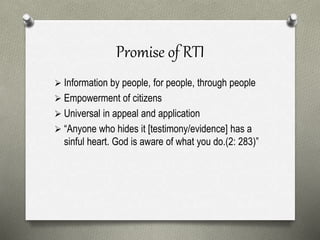 Right to Information in Pakistan | PPTX