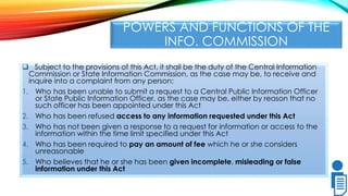 Right to Information (RTI) Act (2005) | PPT