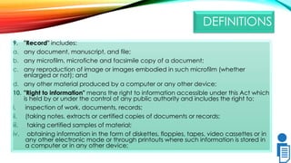 Right to Information (RTI) Act (2005) | PPT