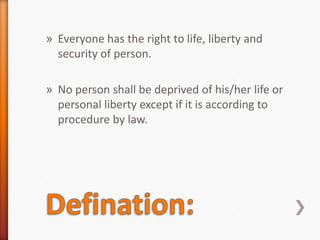 Right to life | PPTX