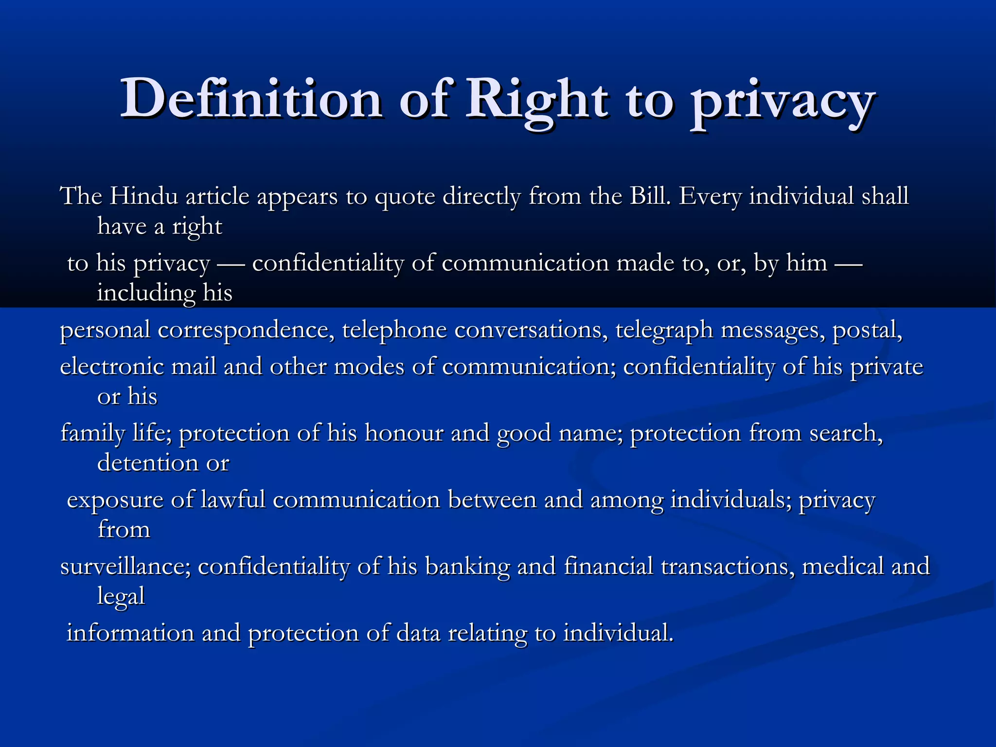 Right to privacy | PPT
