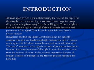 Right to privacy | PPT