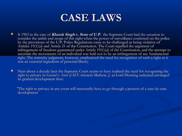 Right to privacy | PPT