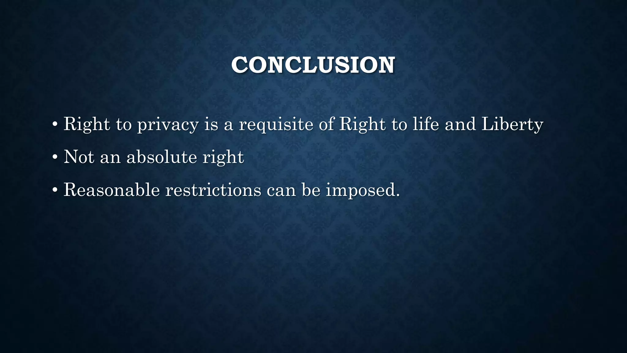 Right to privacy | PPTX
