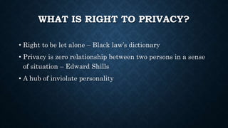 Right to privacy | PPTX