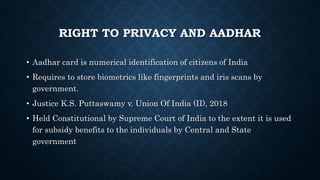 Right to privacy | PPTX