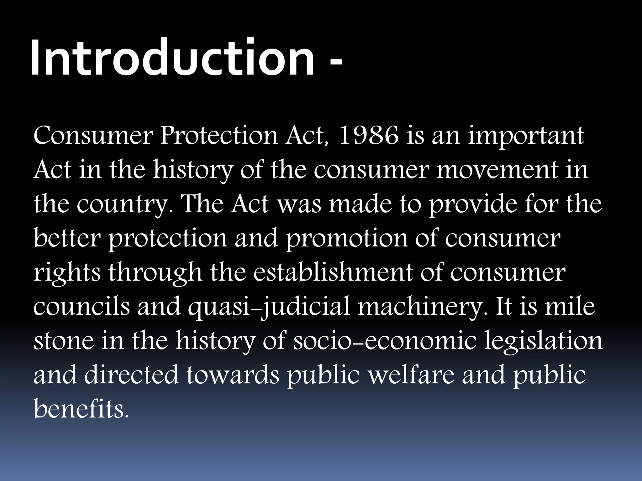 Consumer Protection Act, 1986 - Right to safety | PPTX