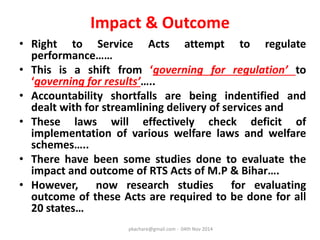 Right to Service Laws in India | PPSX
