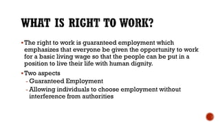 Right to work | PDF