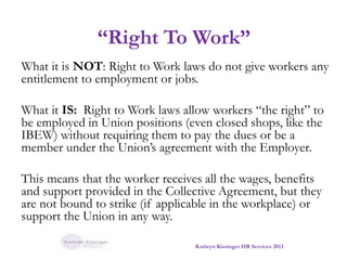 Right To Work Laws Explained | PPTX