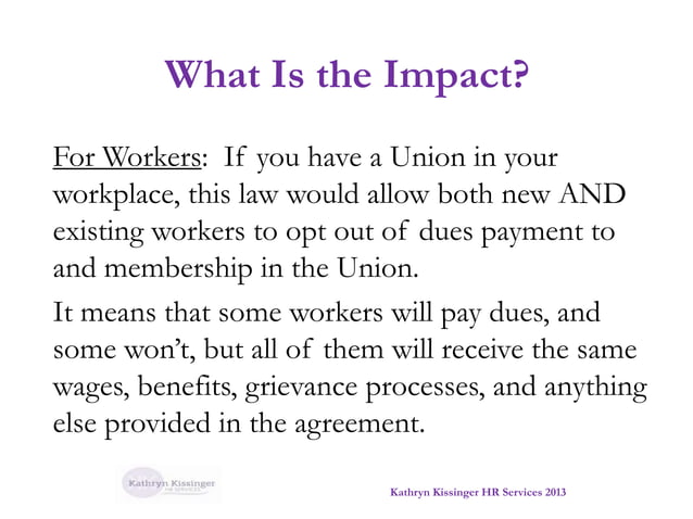 Right To Work Laws Explained | PPTX | Law