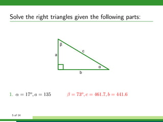 Right triangle problems | PDF