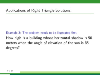 Right triangle problems | PDF
