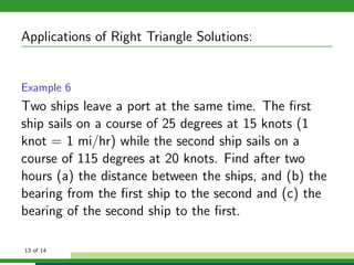 Right triangle problems | PDF