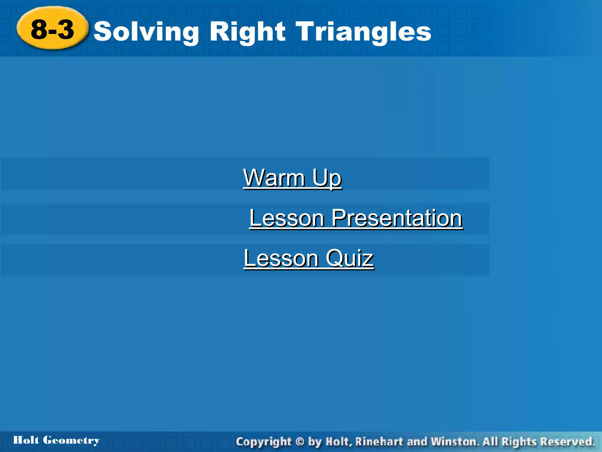 Right triangles | PPT