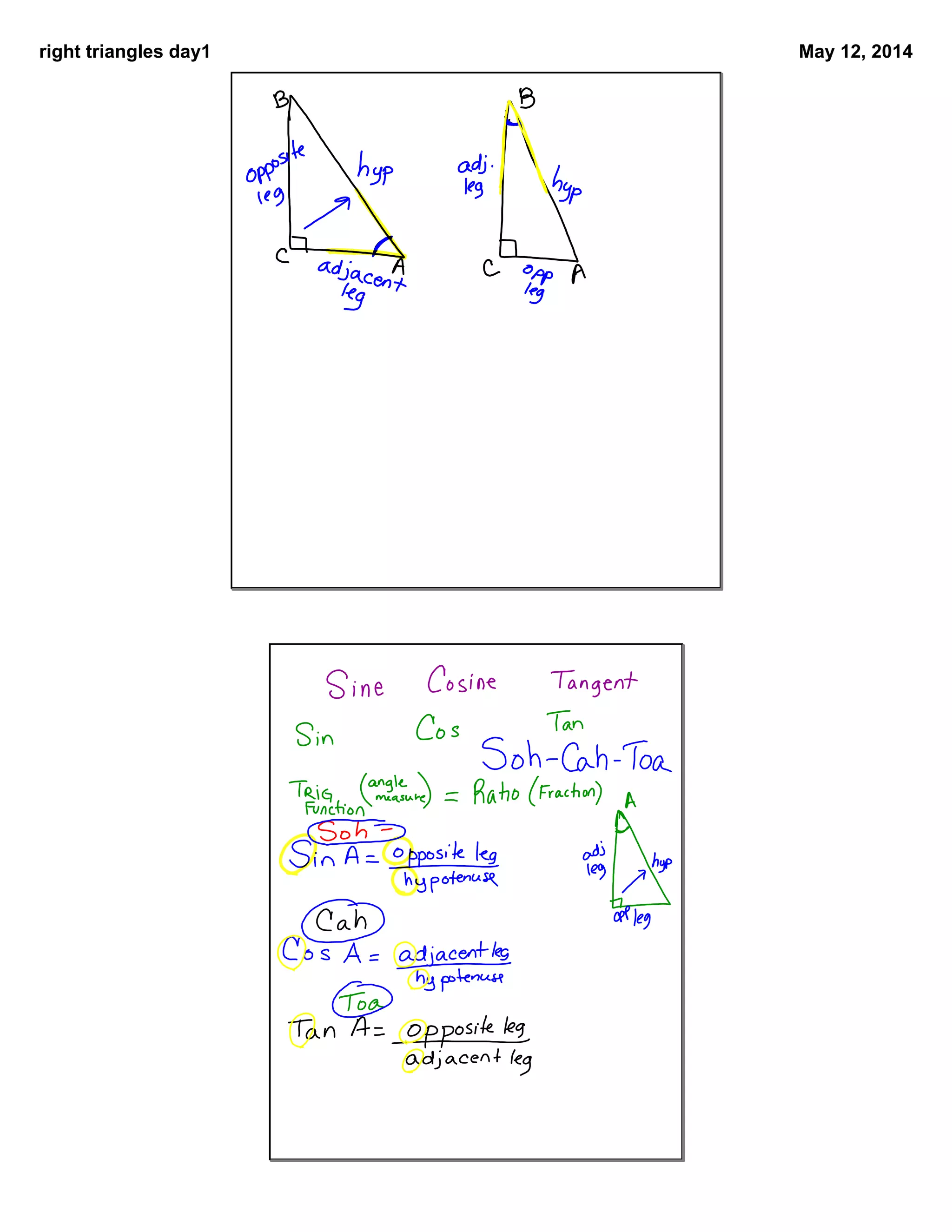 Right triangles day1 | PDF