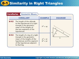 Right triangle similarity | PPT