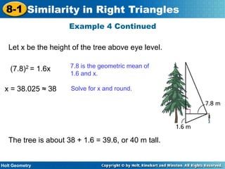 Right triangle similarity | PPT