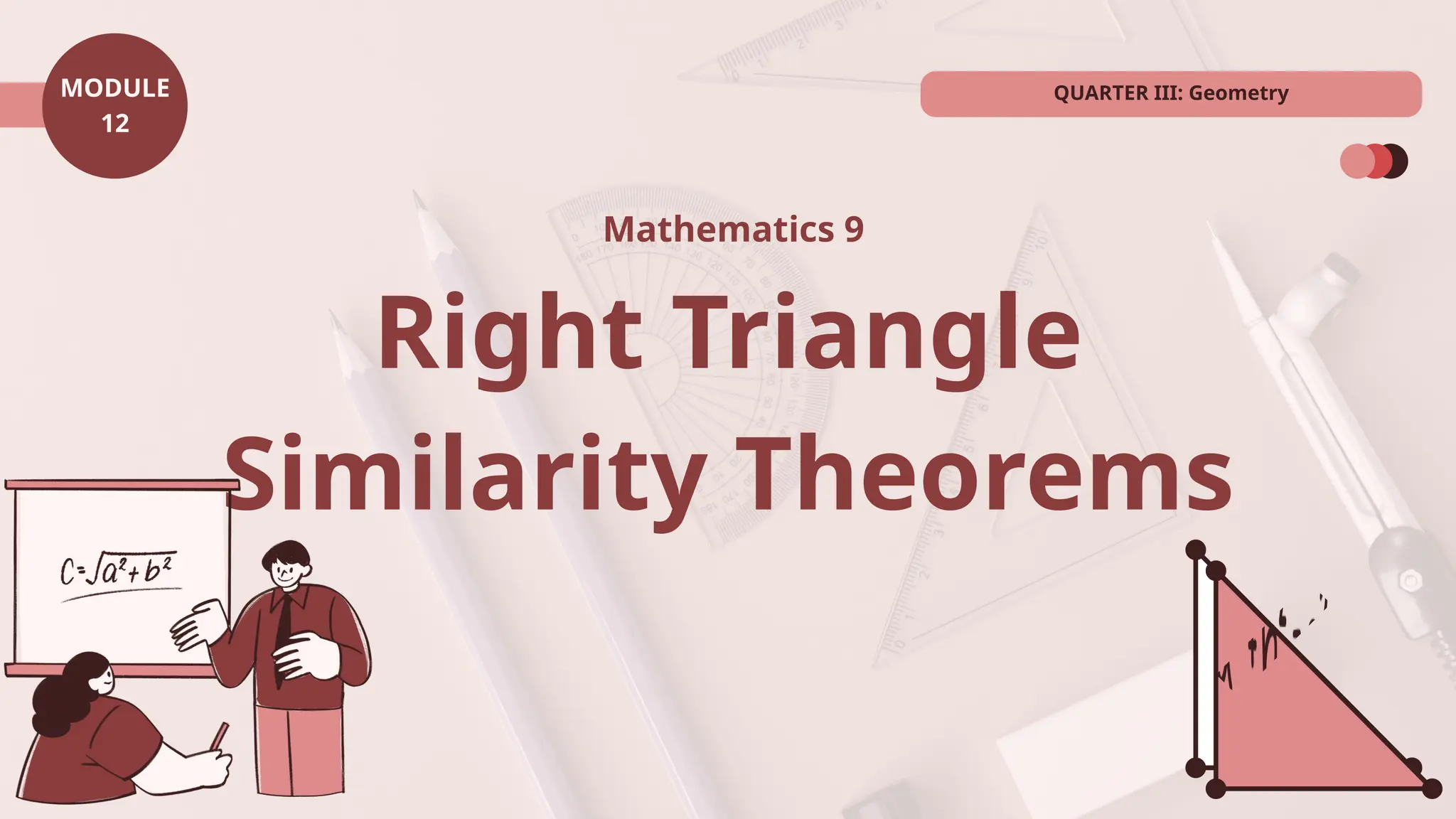 Right Triangle Similarity theorem Math 9 | PPTX