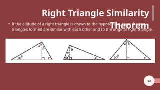 Right Triangle Similarity theorem Math 9 | PPTX
