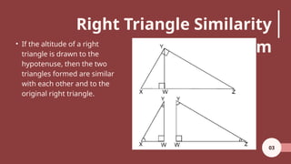 Right Triangle Similarity theorem Math 9 | PPTX