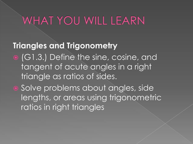 Right Triangle Trigonometry | PPT