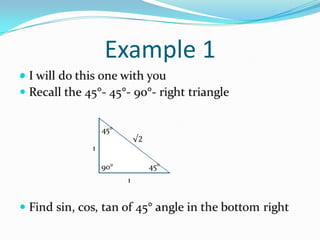 Right triangle trigonometry | PPTX