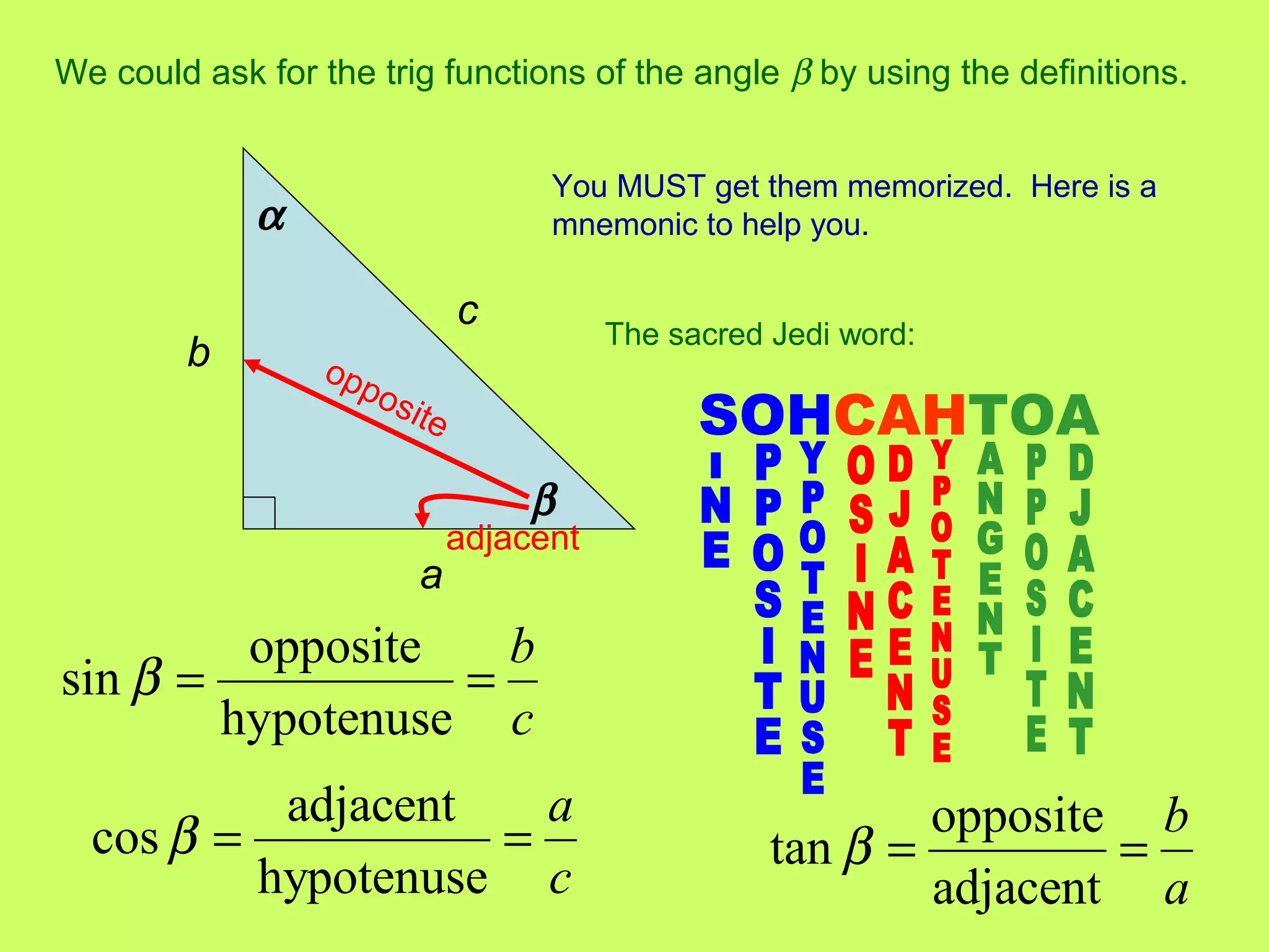 Right triangle trigonometry | PPT